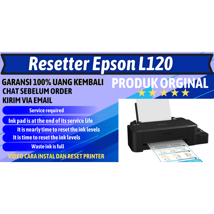 Jual Resetter Epson L120 (Epson Adjustment Program) untuk Windows 7, 8 ...