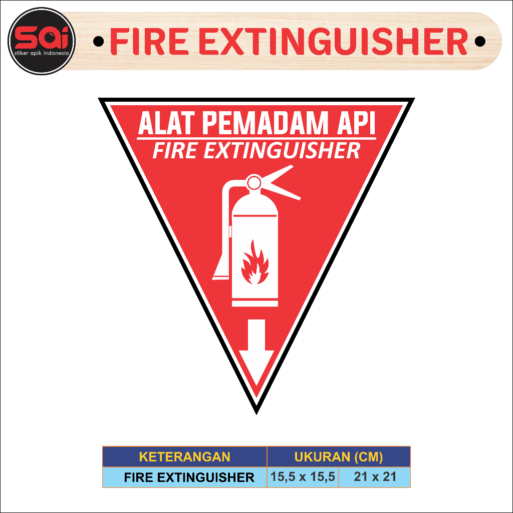 Jual stiker vinyl anti air waterproof PETUNJUK ALAT PEMADAM API RINGAN ...