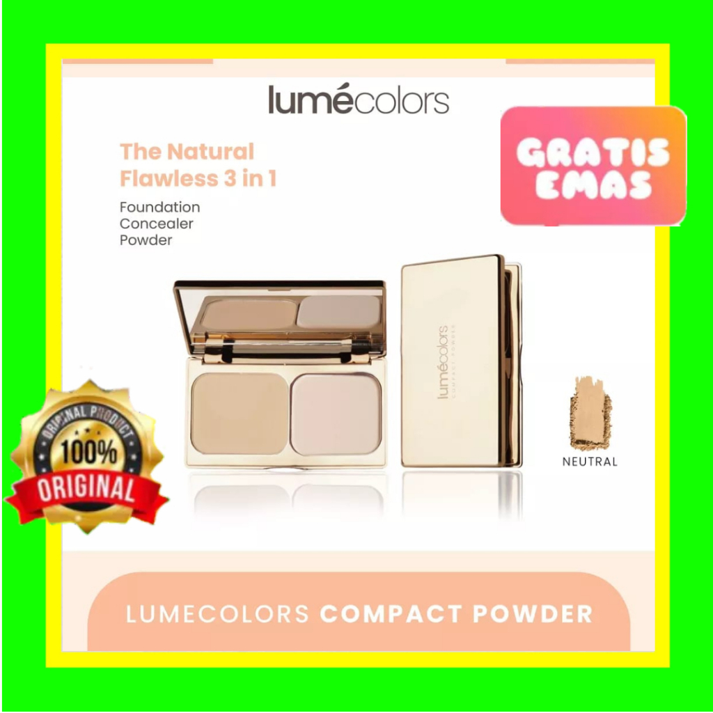 Jual Lumecolors Shade Neutral Compact Powder 10 gram Original Bedak ...