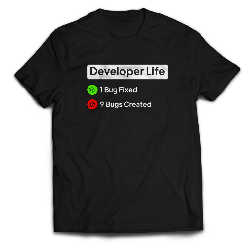 Jual Kaos Pria Programmer DEVELOPER LIFE Dewasa Baju Atasan Unisex PakeKaos | Shopee Indonesia