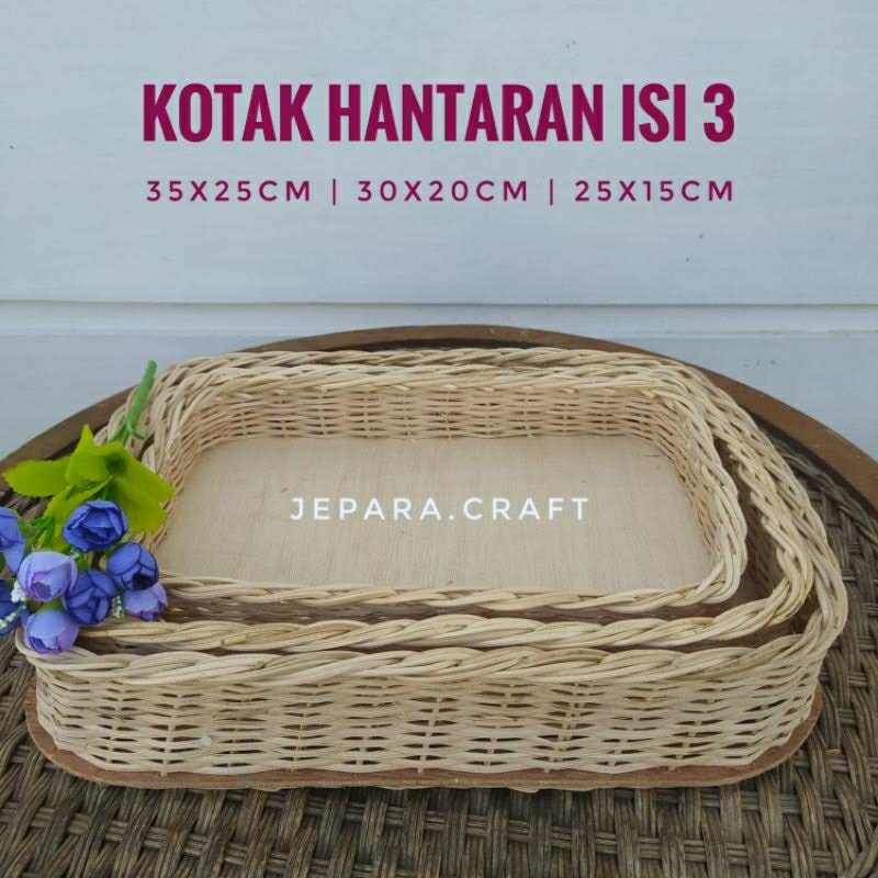 Jual kotak parcel 1set isi 3 / Baki Lamaran /Hantaran | Shopee Indonesia
