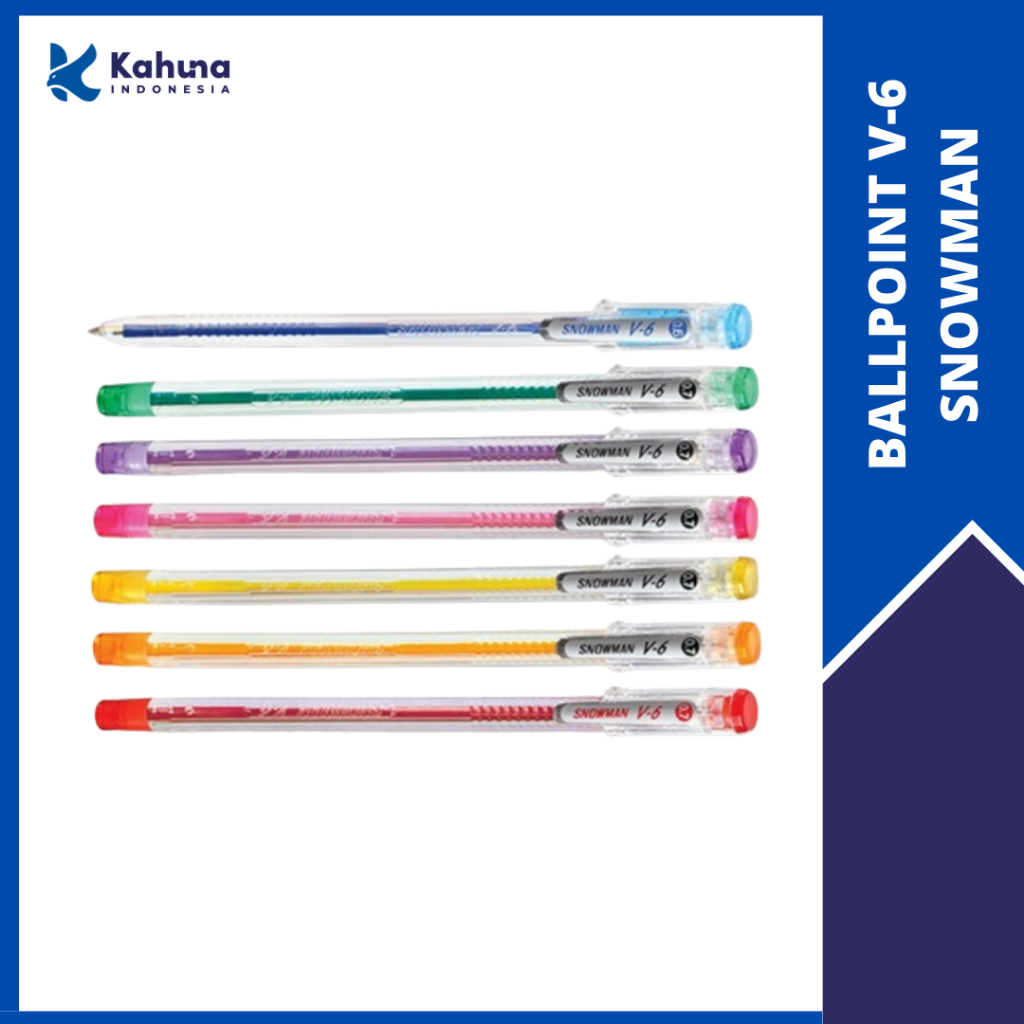 Jual BALLPOINT / BOLPEN / PULPEN V-6 SNOWMAN HITAM ( 1 PACK ) | Shopee ...