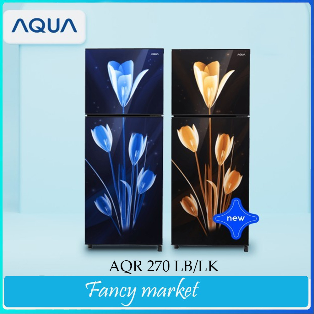 Jual KULKAS AQUA JAPAN 2 PINTU AQR 270 LB/LK Motif Bunga Lili Kapasitas ...