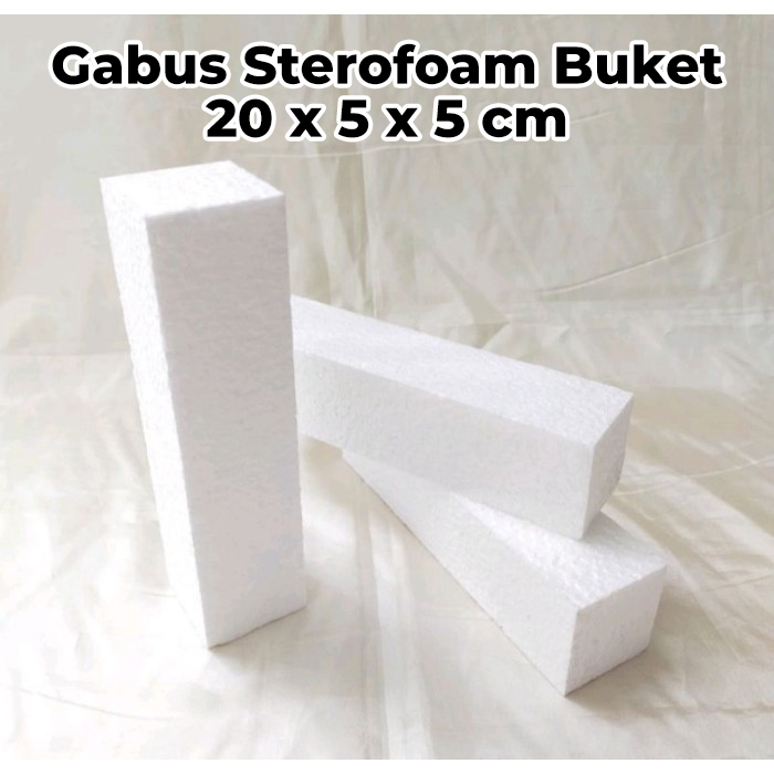 Jual Gabus Styrofoam ( 20 x 5 x 5 cm) untuk Buket Uang / Snack / Floral ...