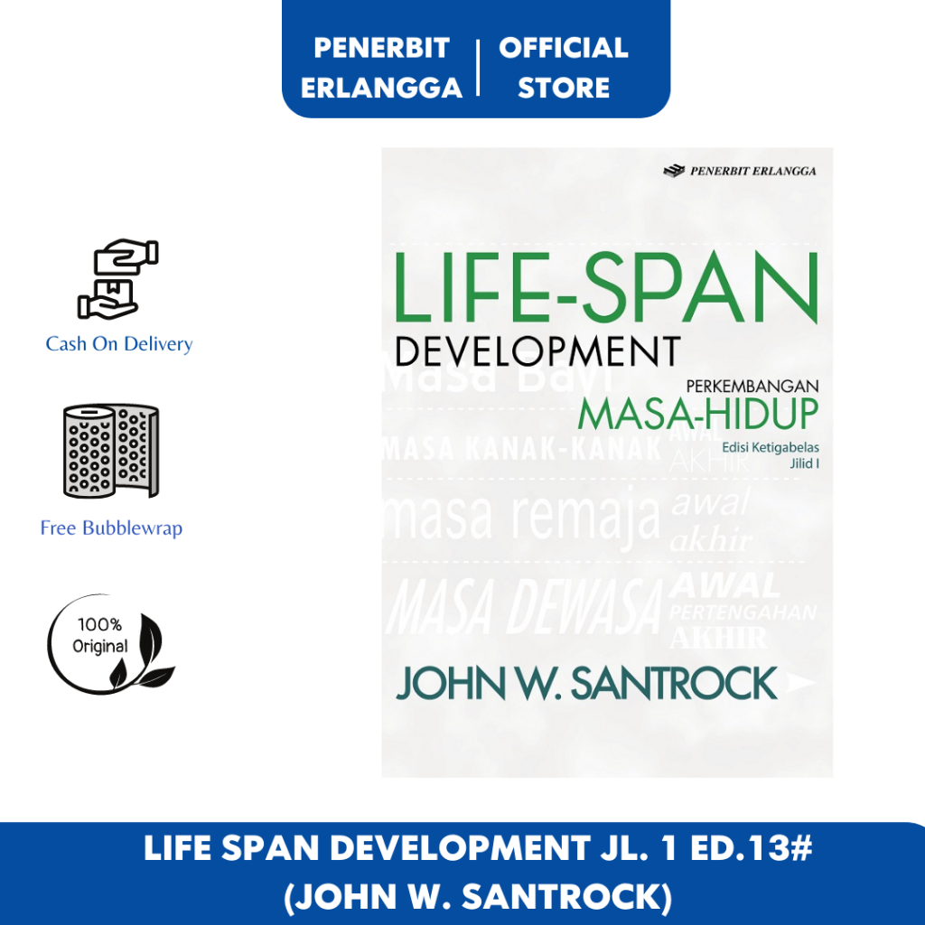 Jual [Erlangga Official] Life Span Development Jilid 1 Edisi 13 - John ...
