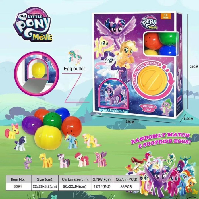 Jual My Little Pony Surprise Eggs isi 6 | Shopee Indonesia