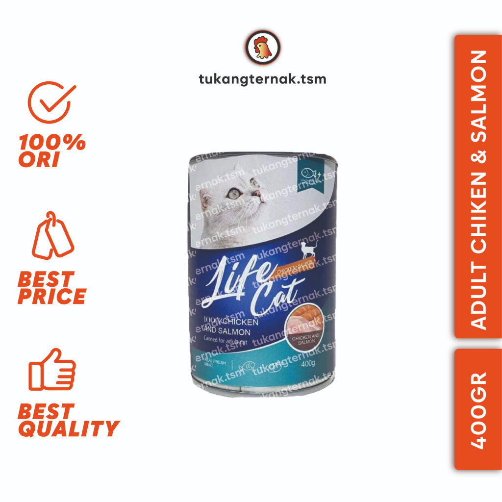 Jual LIFE CAT KALENG ADULT SALMON 400GR | Shopee Indonesia