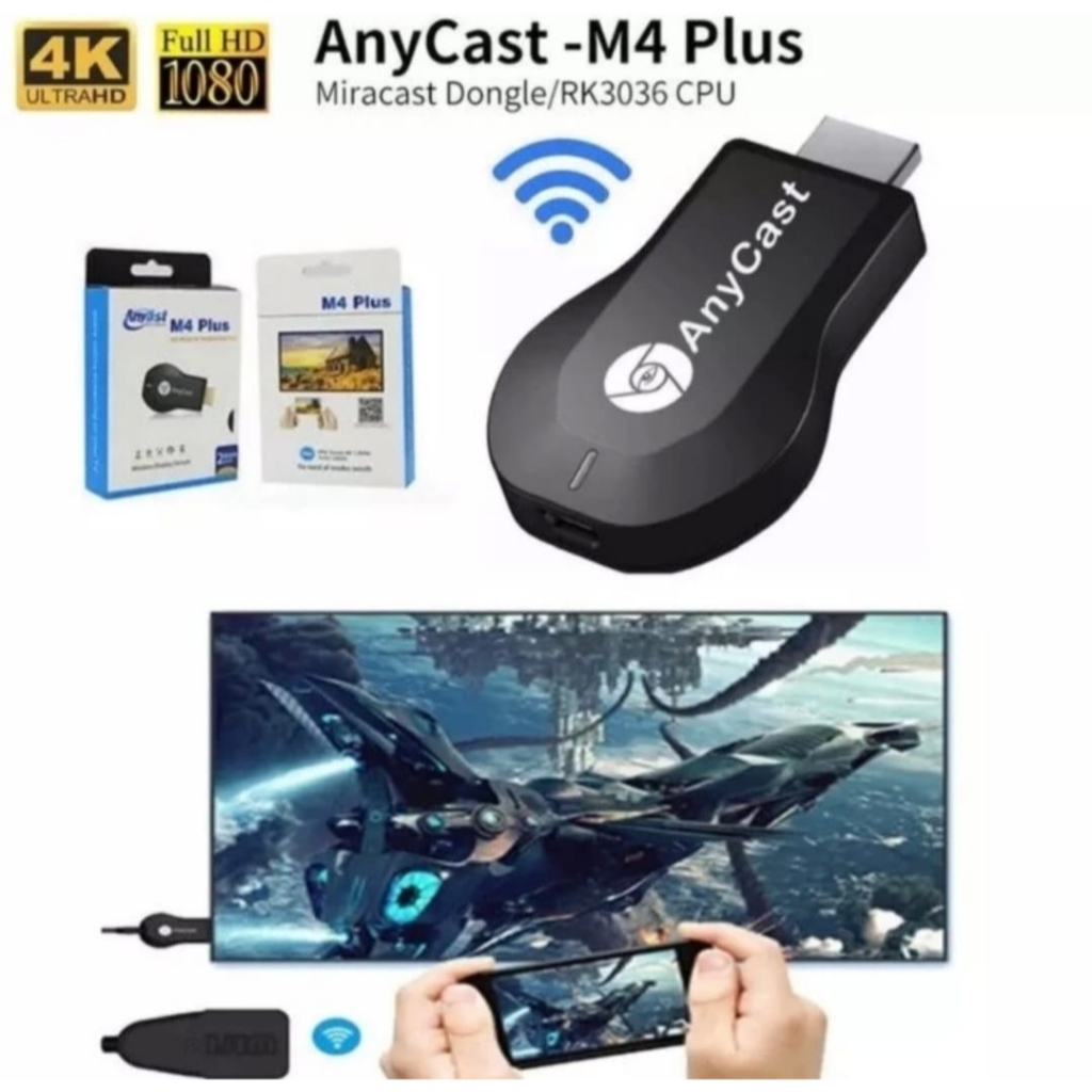 Jual Anycast M4 Plus Dongle HDMI USB Wireless HDMI Dongle Wifi Reciever | Shopee Indonesia