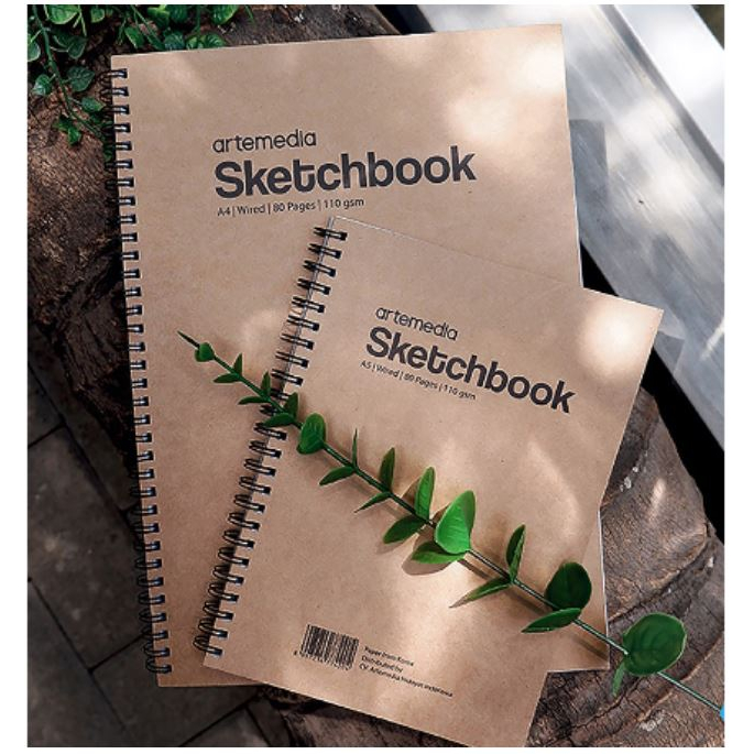Jual Buku Sketsa Artemedia Sketchbook Wired A4 Craft Cover Jilid Spiral ...