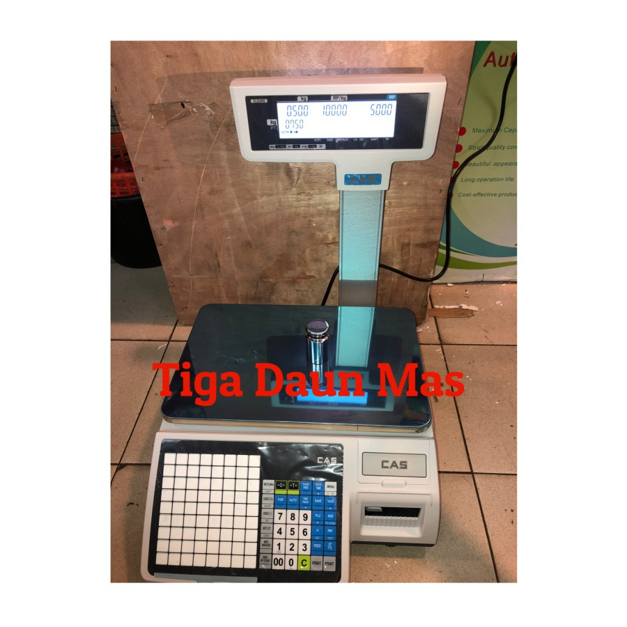 Jual Timbangan Print Label Cas 5200J-P / Timbangan Supermarket Print ...