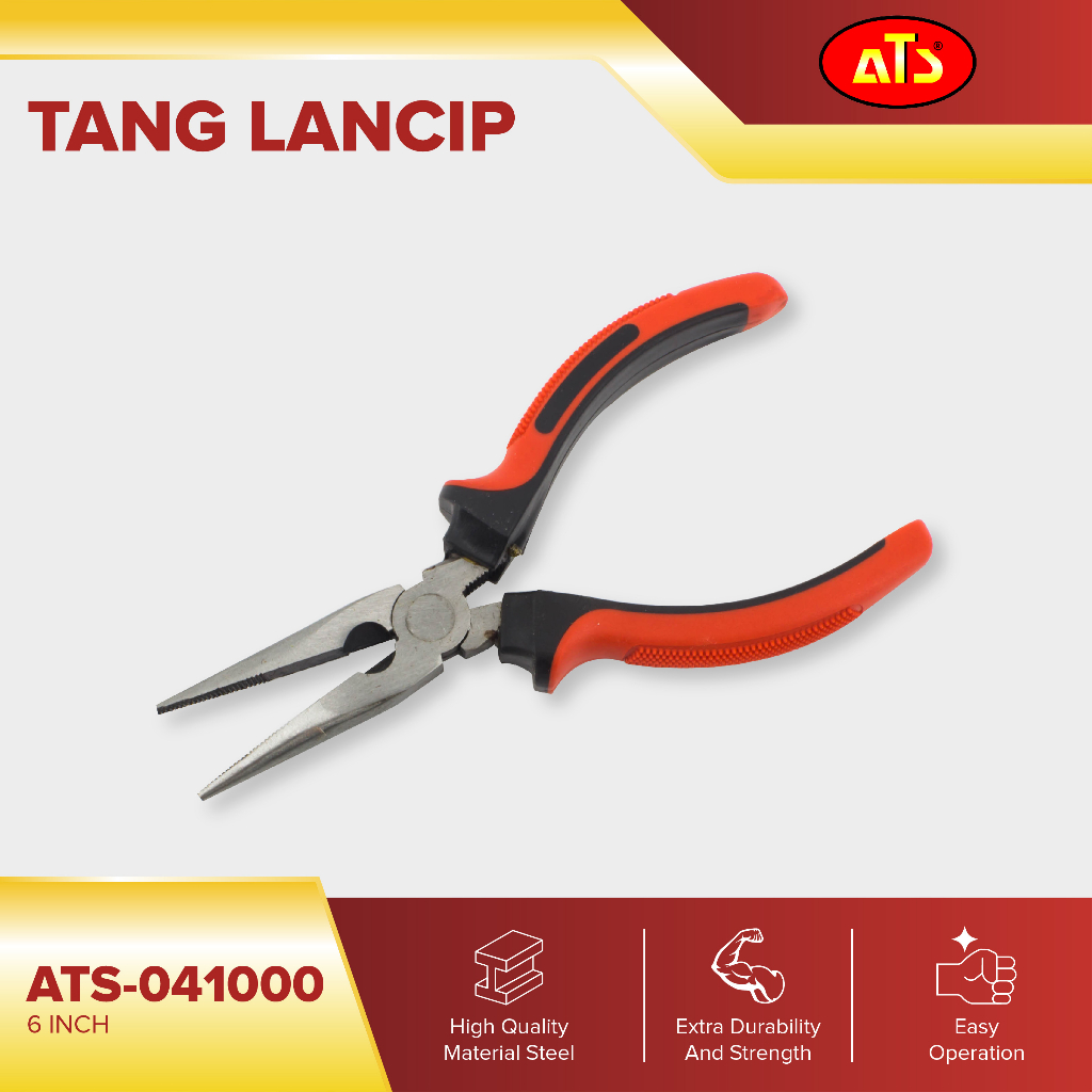 Jual ATS Tang lancip 6 Inch - ATS Nose Pliers 6 Inch | Shopee Indonesia