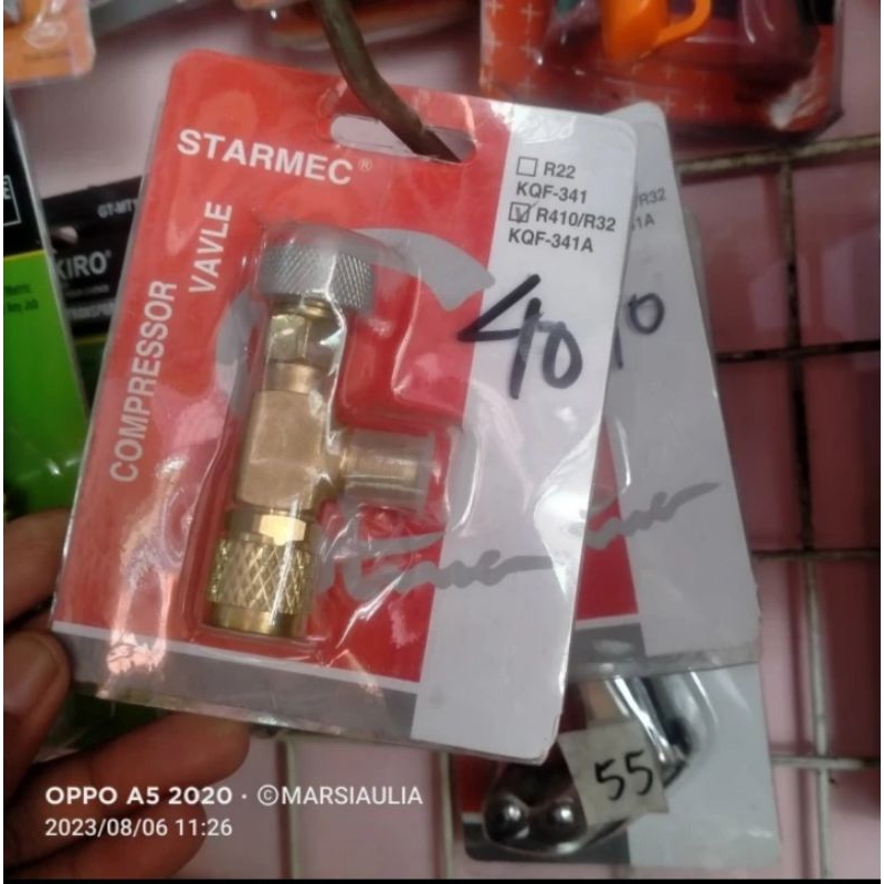 Jual can tap valve starmec nepel adaptor R410A/R32 sistem kran putar | Shopee Indonesia