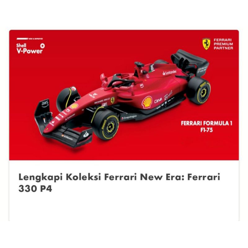 Jual Diecast shell ferrari f1-75 bnib (free babel wap 3 lapis aman ...