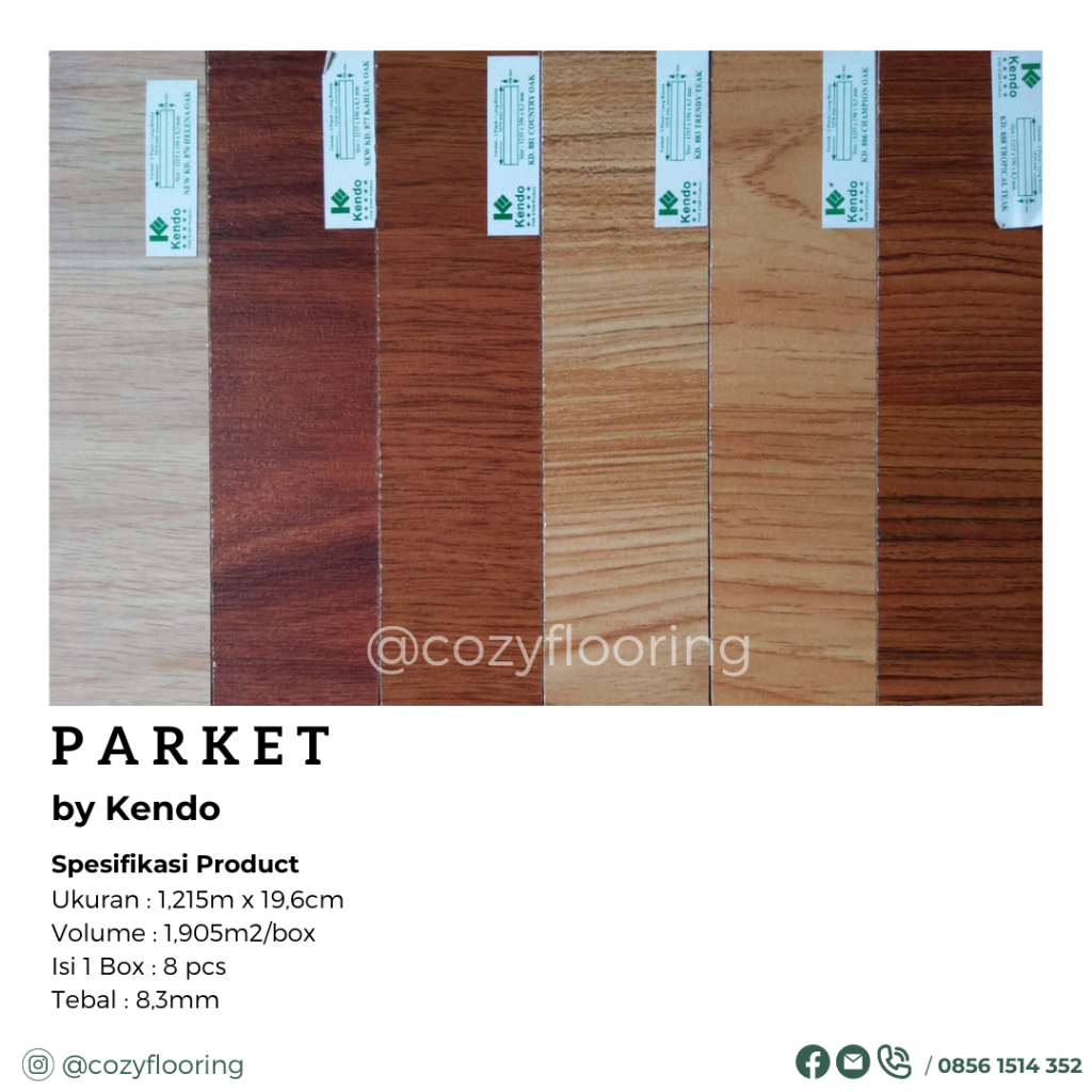Jual Parket lantai Motif Kayu Kendo Tebal 8,3mm | Shopee Indonesia