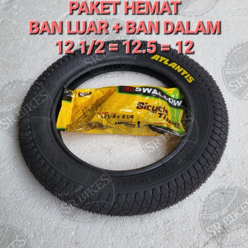 Jual Paket Ban Luar Dalam 12 = 12.5 = 12 1/2 Sepeda Anak. ATLANTIS KINGLAND | Shopee Indonesia