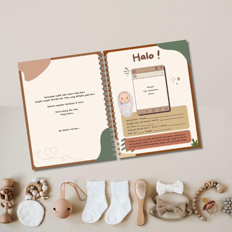 Jual BABY JOURNAL BOOK - Kisah Perjalanan Kecilku - BEST NEWBORN GIFT # ...