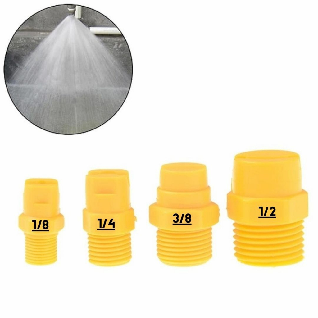 Jual Nozzle Vee Jet flat Fan Spray Industrial Clean - 3/8 inch Plastik ...