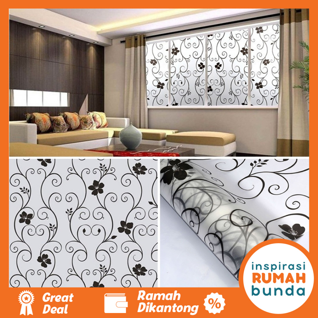Jual Sticker Kaca Film Jendela 45x100cm Dekorasi Jendela Pintu Stiker ...