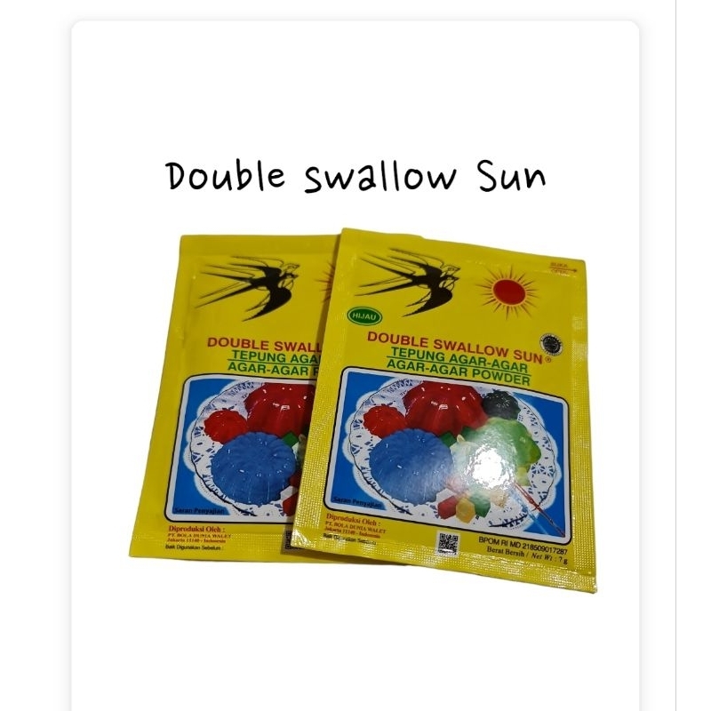 Jual agar agar DOUBLE SWALLOW SUN / agar powder cap dua walet 8gr ...