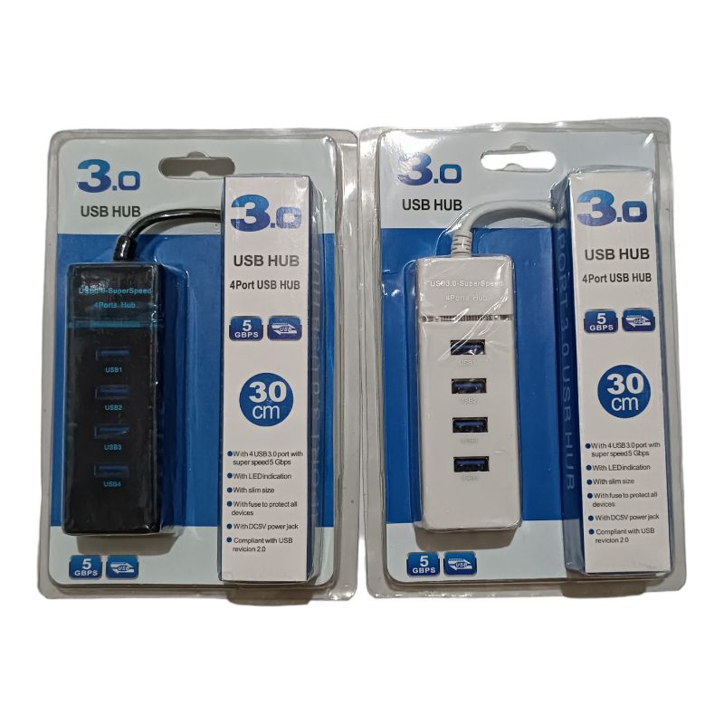 Jual USB HUB 4PORT HI SPEED 3.0 Panjang kabel 30cm | Shopee Indonesia