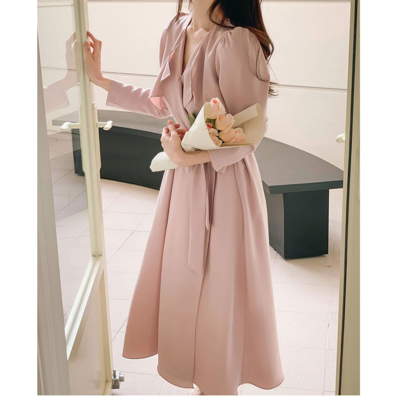 Jual Elvapan Dress Simple Basic Polos Casual Formal Chic Minimalis ...