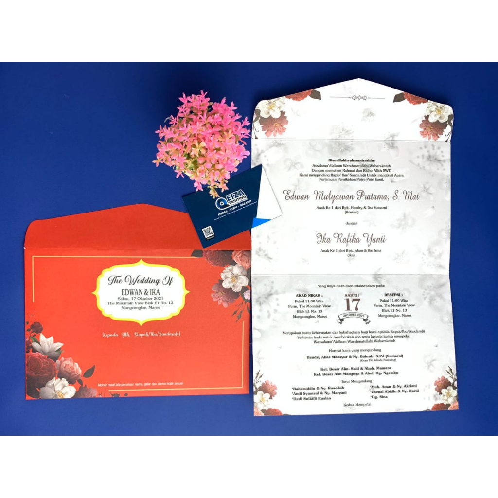Jual Undangan Pernikahan Modern Mewah / Undangan Pernikahan Amplop ...