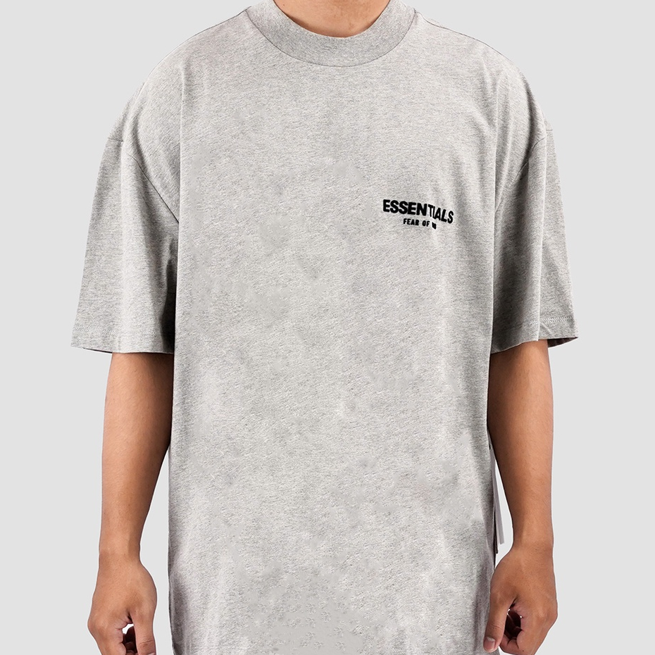 Jual Essentials FOG Flocked Dark Oatmeal Tee SS22 | Shopee Indonesia