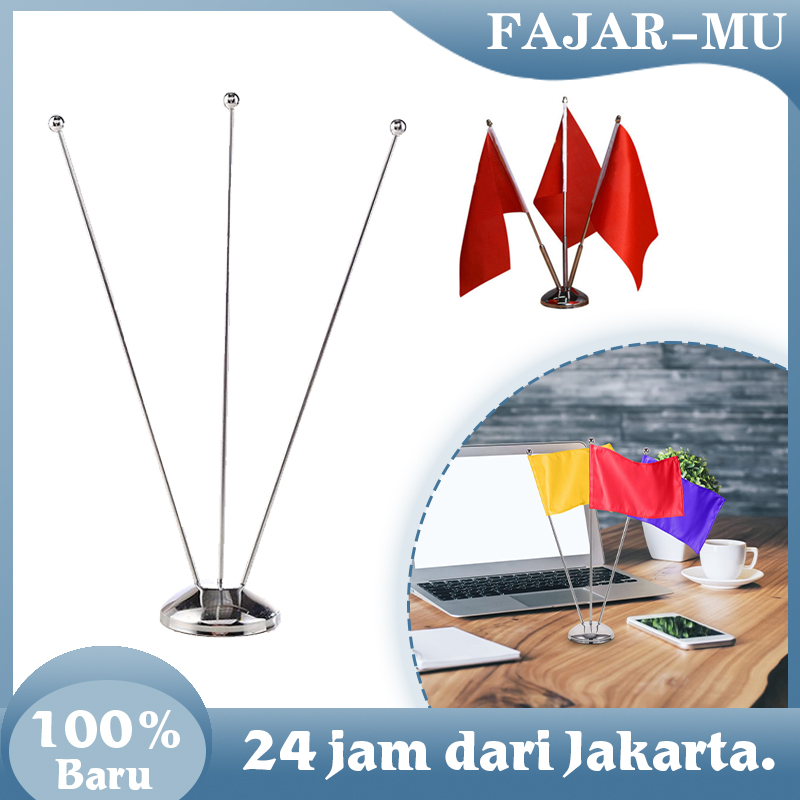 Jual Stand Tiang Bendera Meja Tiang Bendera Kantor V-Model Stand ...