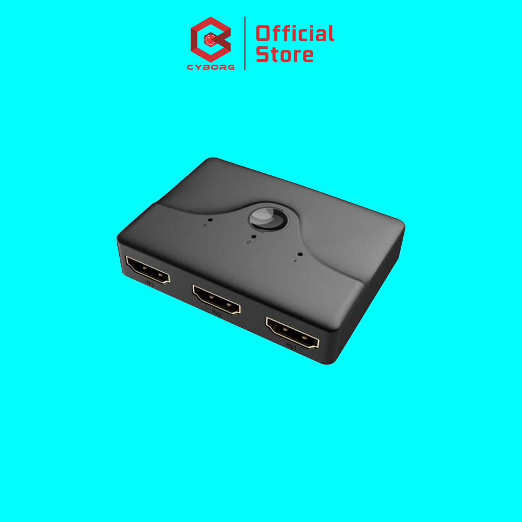 Jual Cyborg HDMI Switch 4K 2K Bi-Directional 3 In 1 Out with IR Remote ...