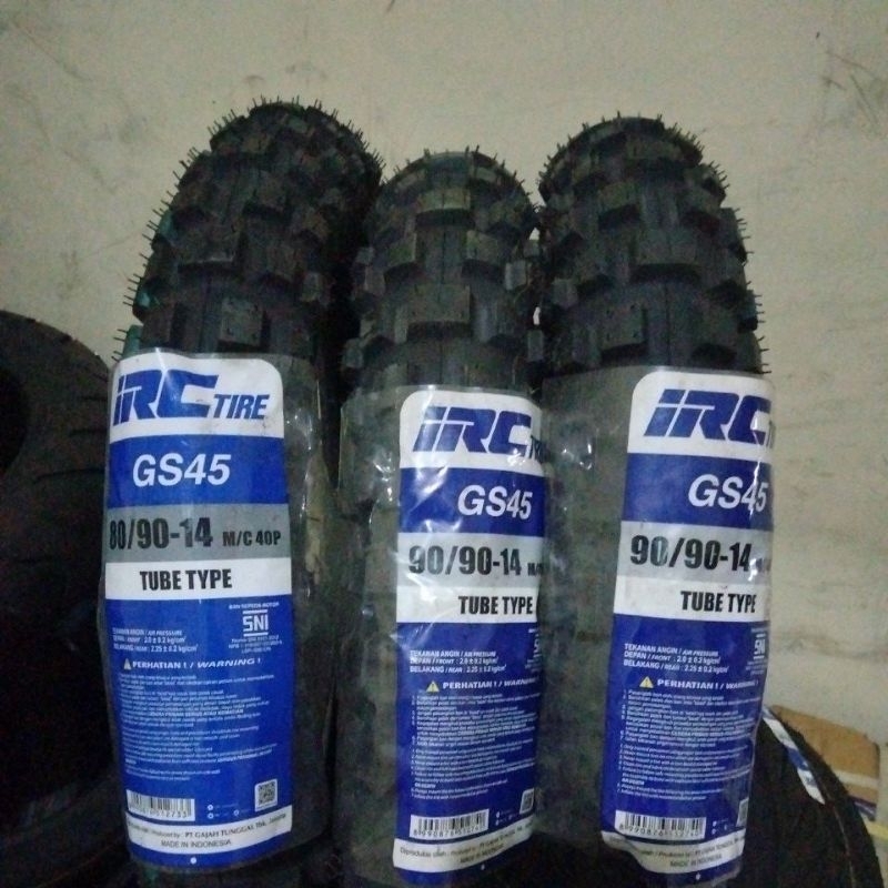 Jual BAN TRAIL (70/90 - 80/90 - 90/90 RING 14) IRC GS45 TUBE TYPE Ban ...