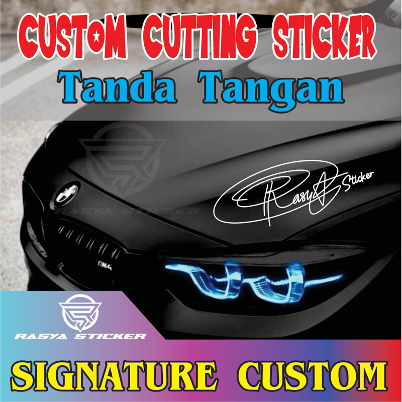 Jual Sticker Tanda Tangan Custom Cutting Sticker | Shopee Indonesia