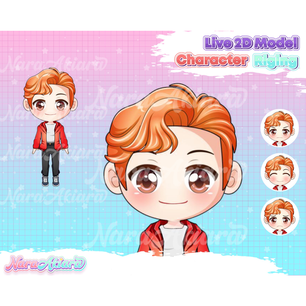 Jual Langsung On-Air dengan VTuber Chibi Live2D Siap Gunakan, Live2D ...
