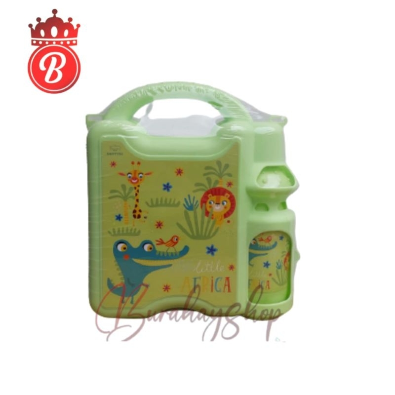 Jual lunch box anak model koper kotak bekel anak tempat makan dan botol ...