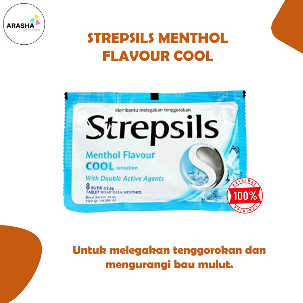 Jual STREPSILS MENTHOL FLAVOUR COOL Permen Pelega Tenggorokan/Bau Mulut ...
