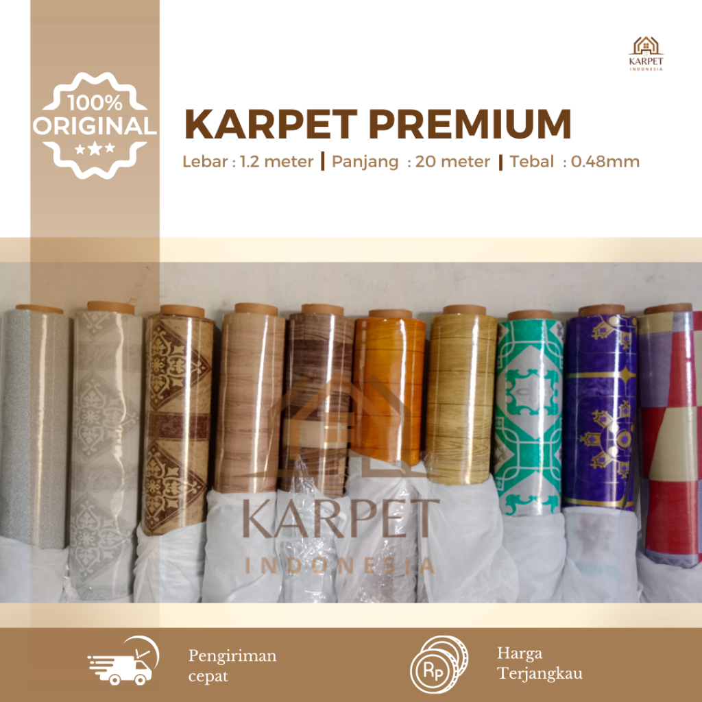 Jual Karpet rumah aesthetic roll 10 & 15 meter tebal 0.48mm untuk ...