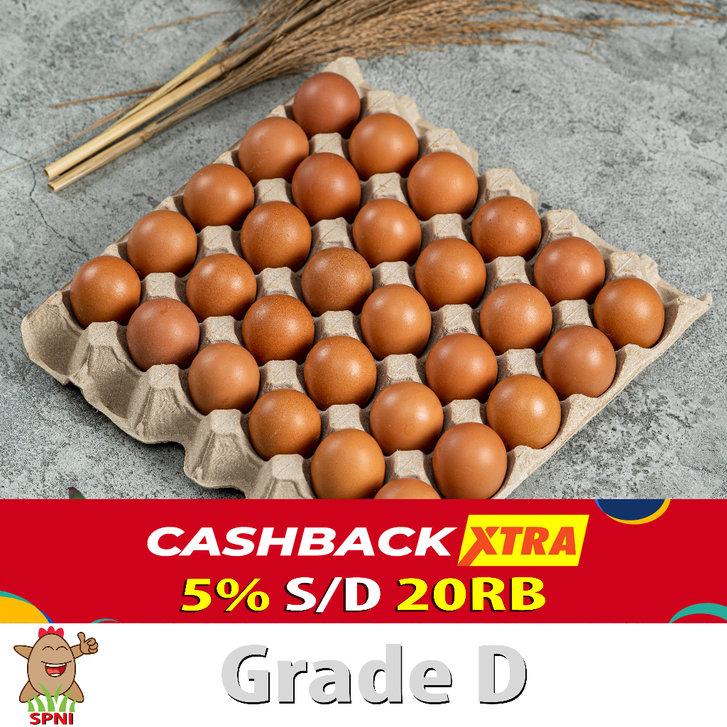 Jual Telur Ayam SPNI Sedang (Grade D 30 Butir) Sortiran Mesin | Shopee ...