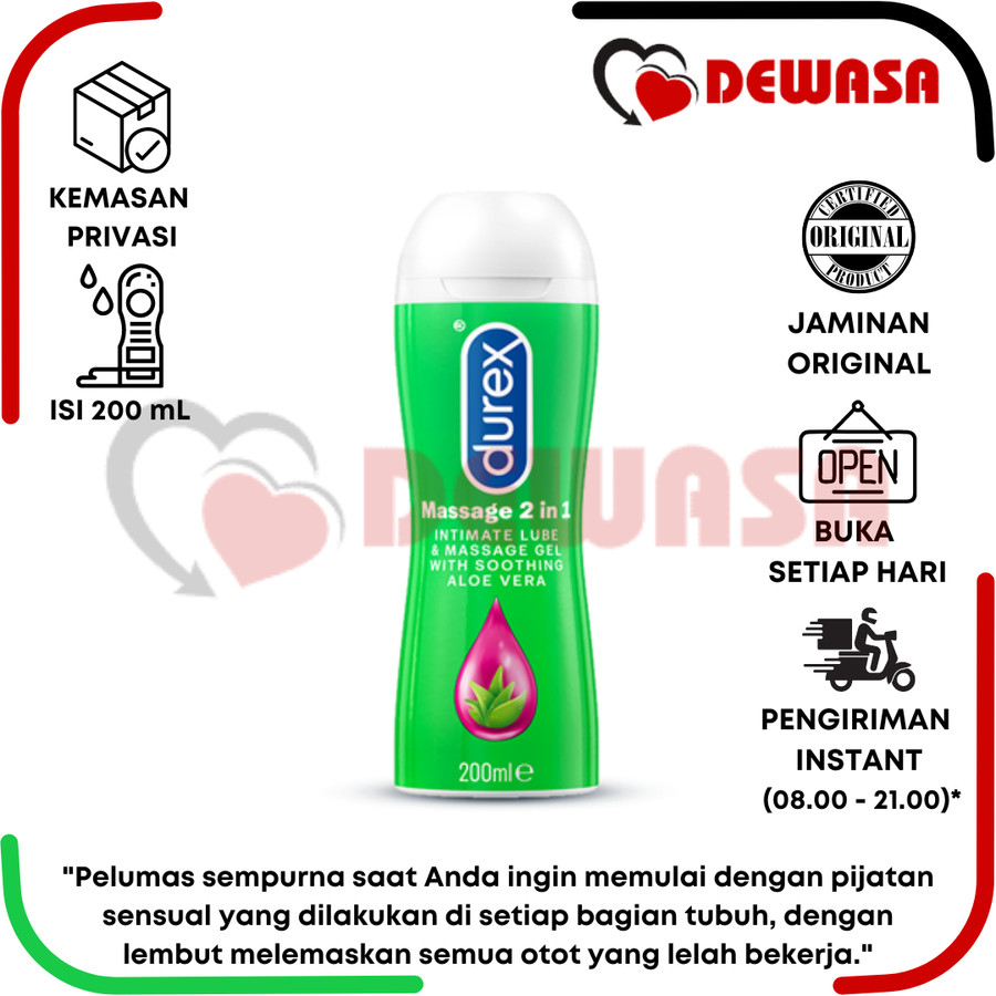 Jual Durex Play Massage 2-In-1 Bottle Lubricant – 200 Ml | Shopee Indonesia