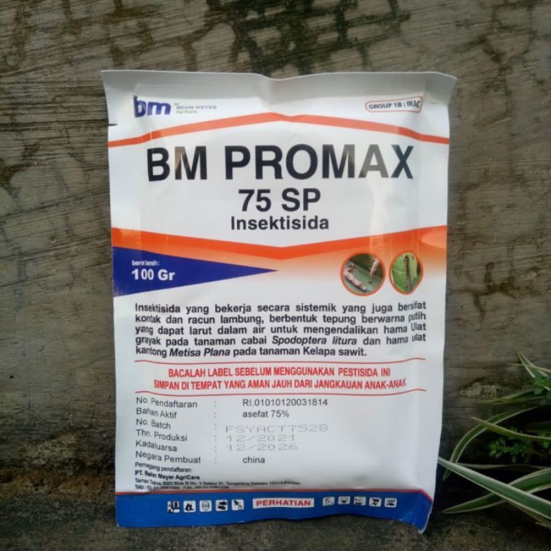 Jual Insectisida Bm promax 75sp kmsn 100 gr, BM Promax adalah insektisida yang berfungsi untuk ...