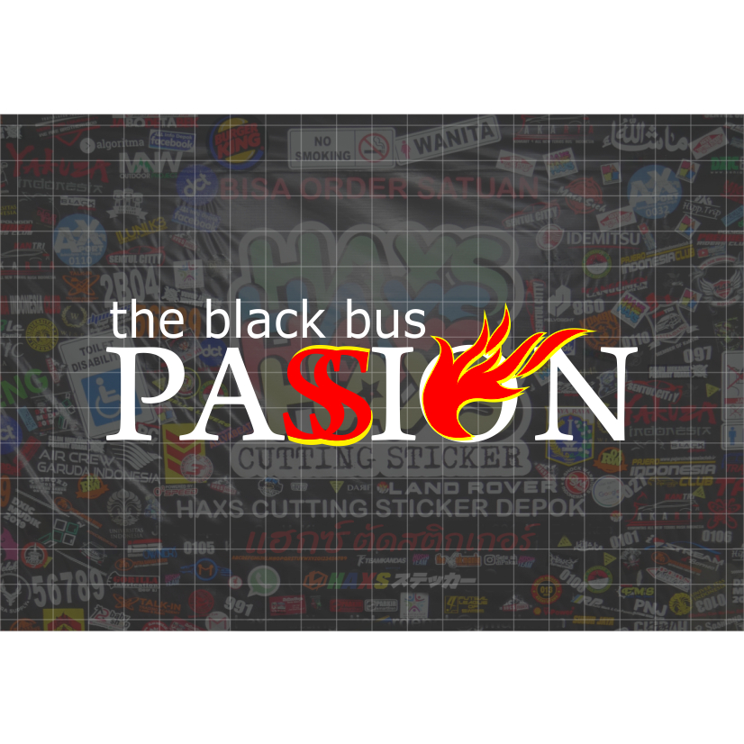 Jual Cutting Sticker Bejeu Black Bus Passion Ukuran 15 Cm Motor Mobil ...