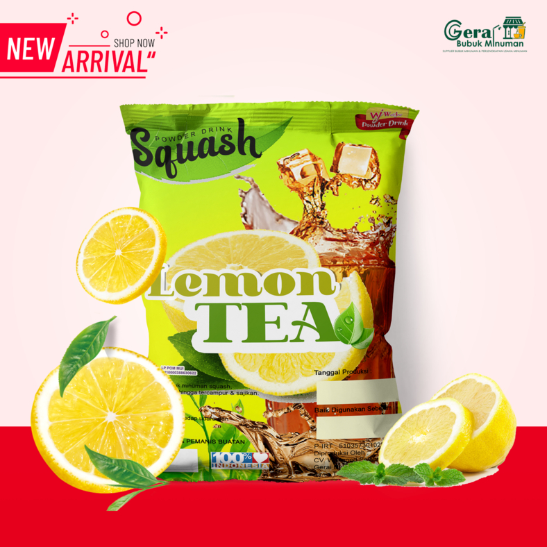 Jual LEMON TEA - Bubuk Minuman Teh Rasa Buah - SQUASH TEA - 500gr ...
