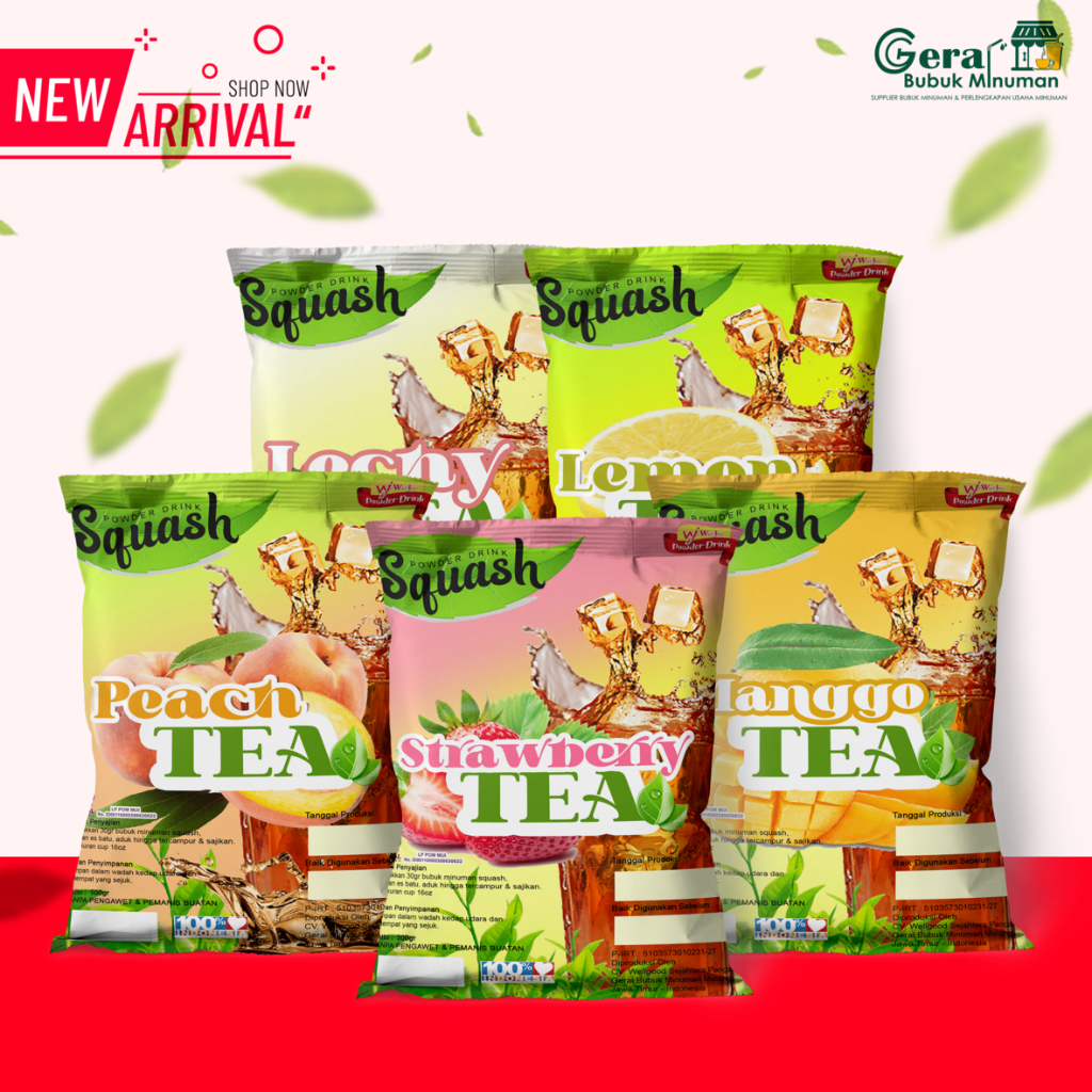 Jual LEMON TEA - Bubuk Minuman Teh Rasa Buah - SQUASH TEA - 500gr ...