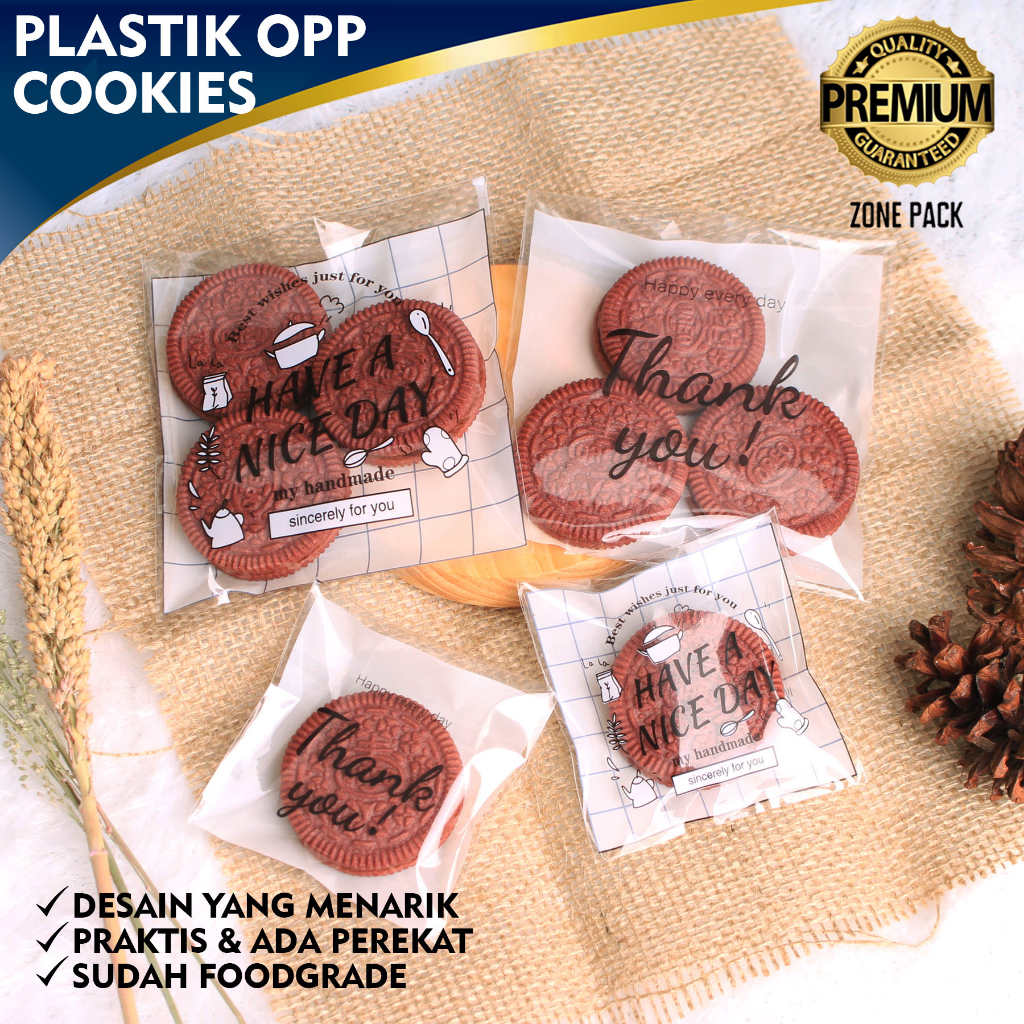 Jual [ISI 100 PCS] Plastik Kemasan Opp Cookies| Plastik Nastar Cookies ...