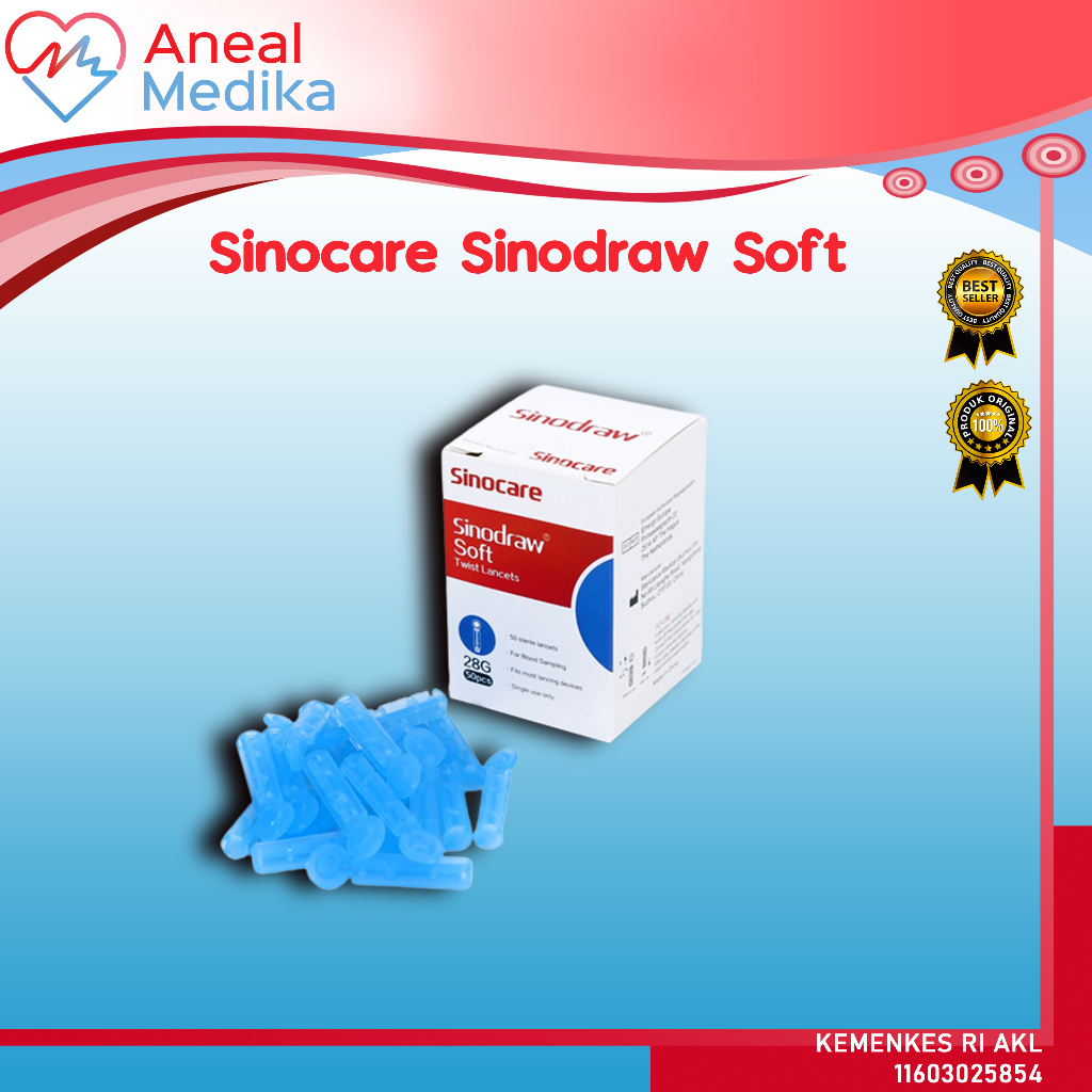Jual Sinocare Sinodraw Blood Lancet 28G (50 pcs) | Shopee Indonesia