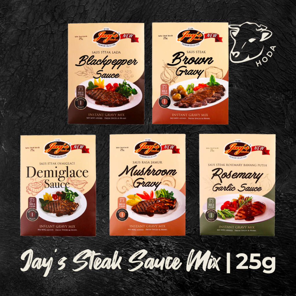 Jual Jay's Sauce Steak Mix / Saus Steak / Bumbu Steak 25gr | Shopee ...