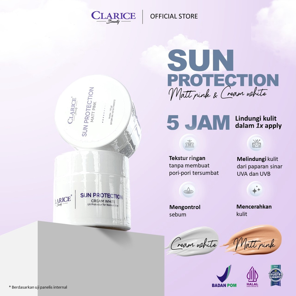 Jual CLARICE Beauty Sun Protection Matt Pink - SPF 30 UV Shield ...