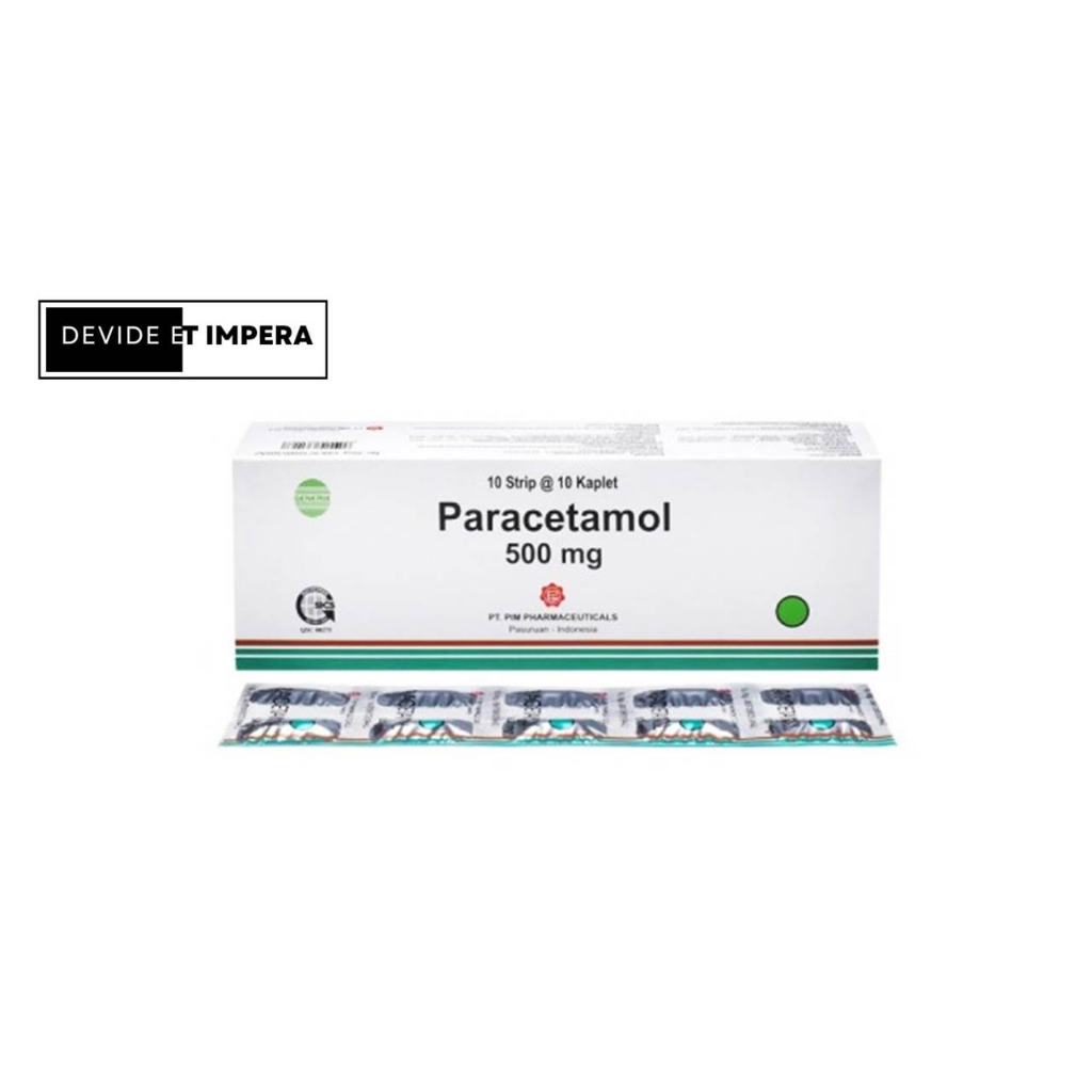 Jual PIM generik paracetamol 500mg 1 strip isi 10 kaplet / demam sakit ...