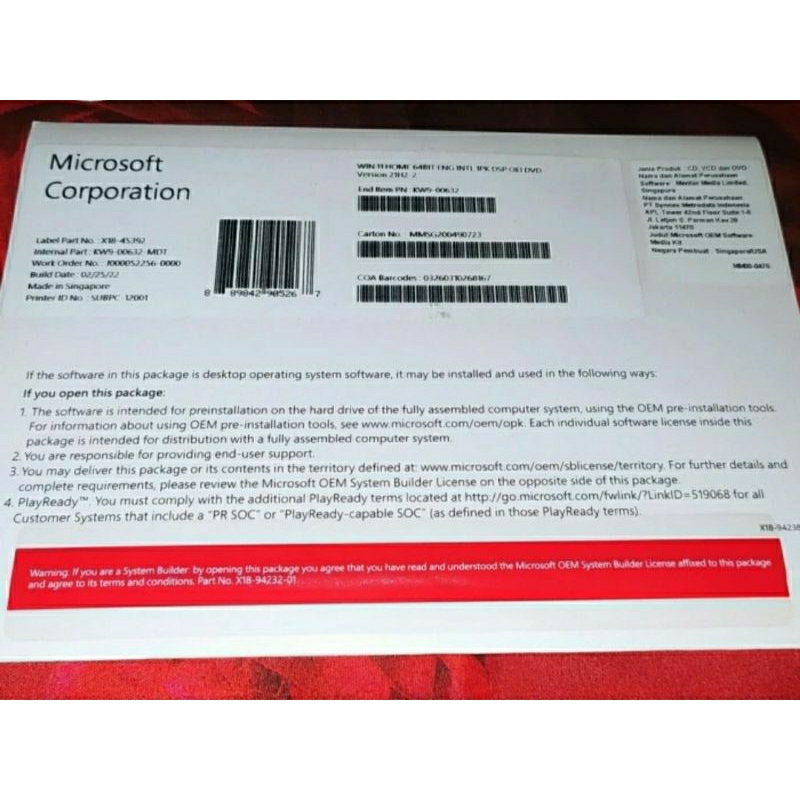 Jual Windows 11 Home 64bit ENG 1PK DSP OEI DVD ORIGINAL | Shopee Indonesia