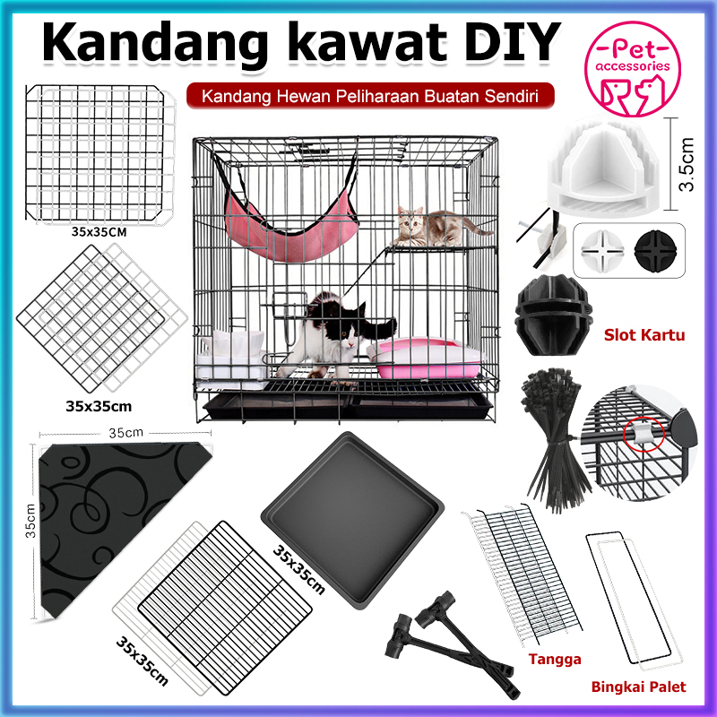 Jual Kandang Kucing Tingkat Kandang DIY Pagar Kucing Pet Cages ...