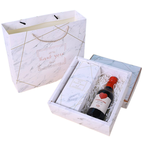 Jual Paper Bag + Box Biru Thank You Marmer 1 Paket Dus Goodie Bag Tas ...