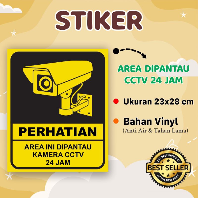 Jual STIKER AREA INI DIPANTAU CCTV | Shopee Indonesia